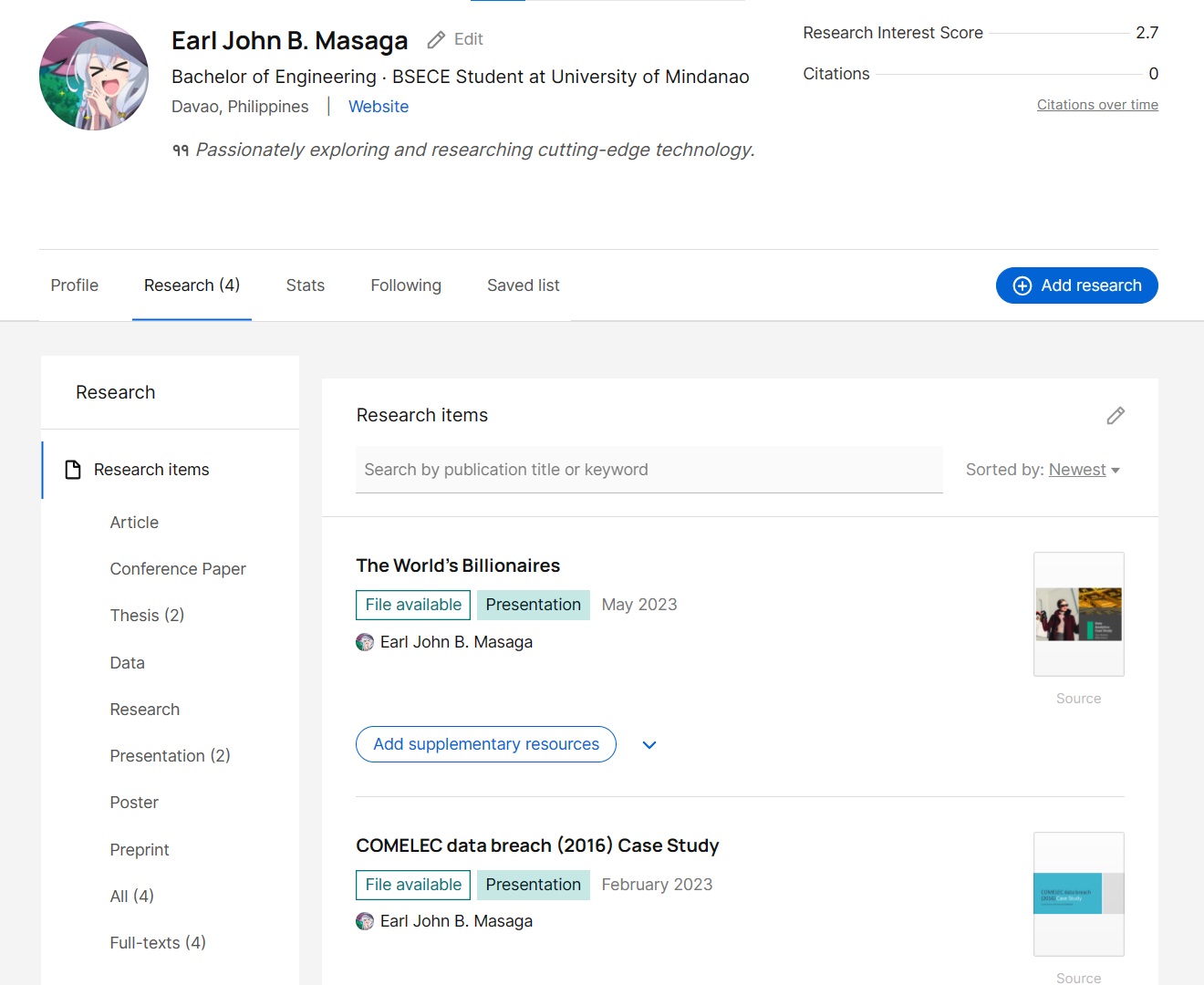 Earl John | Portfolio